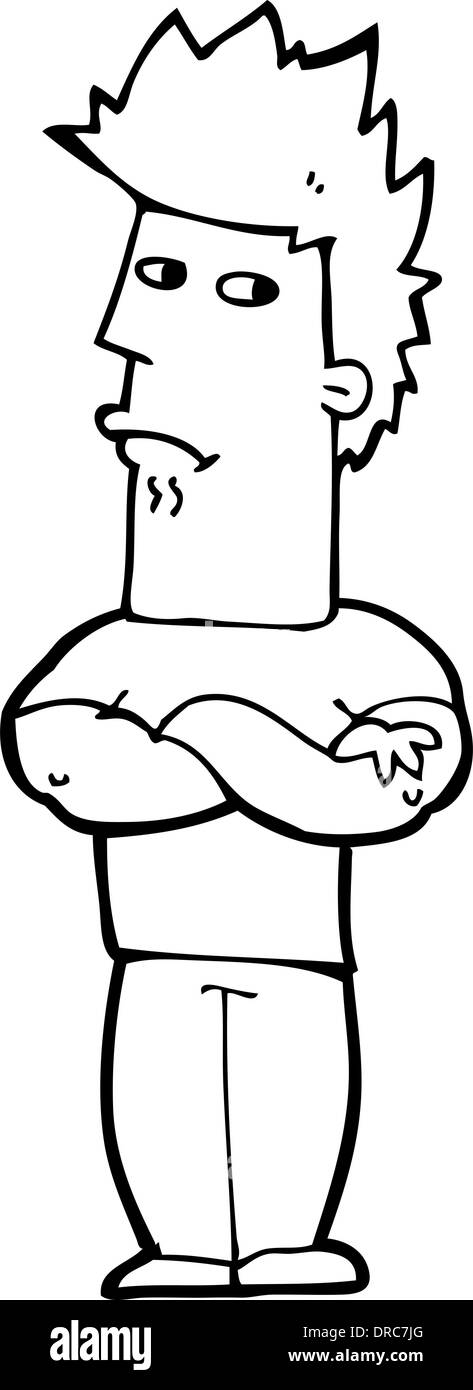 cartoon man sulking Stock Vector Image & Art - Alamy