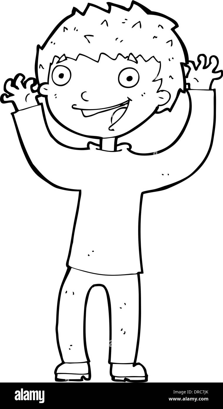 cartoon excited boy Stock Vector Image & Art - Alamy