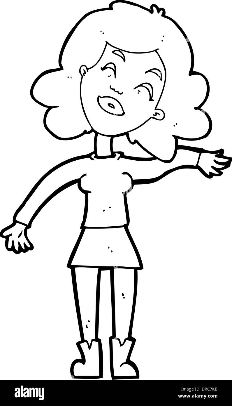 cartoon woman only joking Stock Vector Image & Art - Alamy