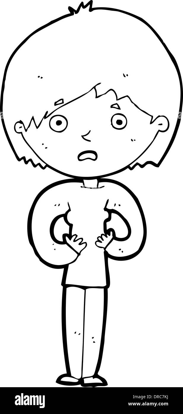 cartoon woman making Who Me? gesture Stock Vector Image & Art - Alamy