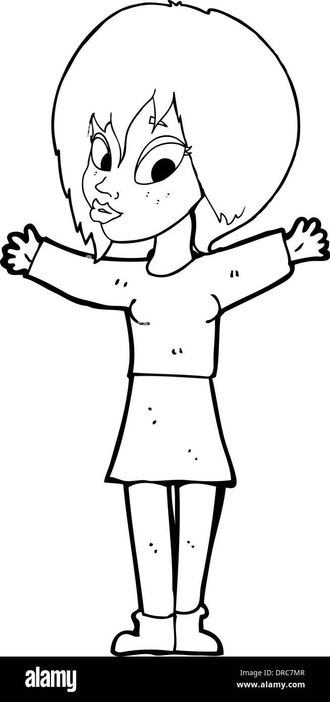 Open arms vector vectors Black and White Stock Photos & Images - Alamy