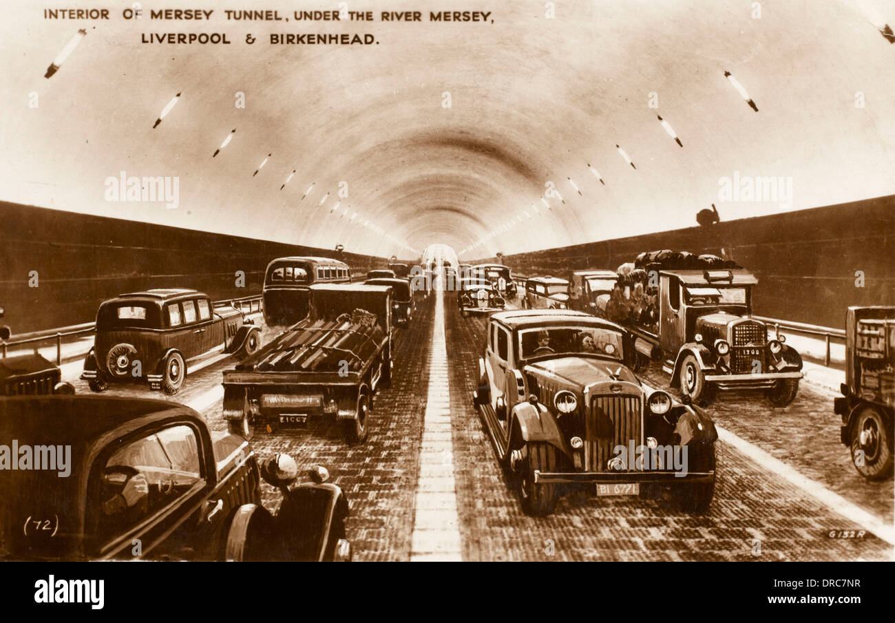 Interior of the Mersey Tunnel Stock Photo - Alamy