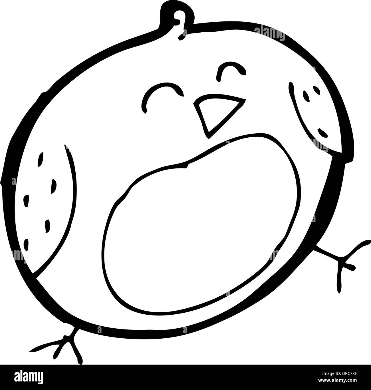 Line drawing robin Black and White Stock Photos & Images - Alamy