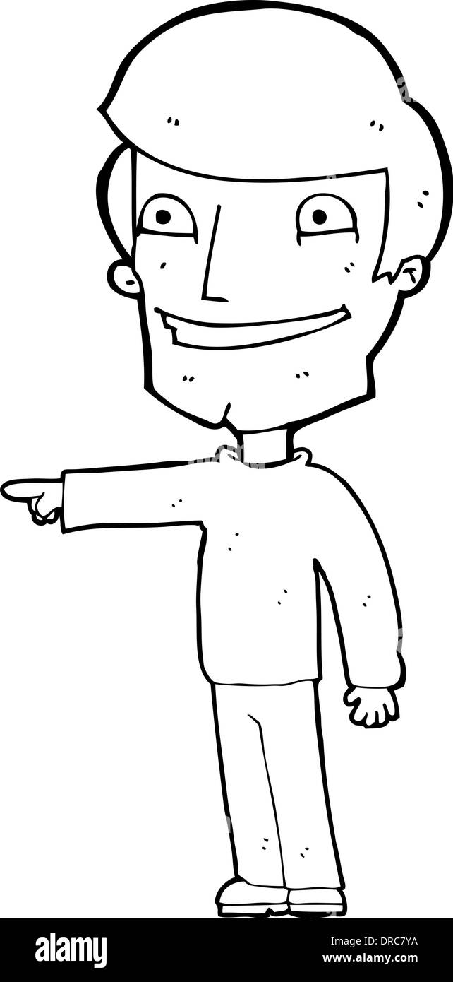 cartoon happy man pointing Stock Vector Image & Art - Alamy