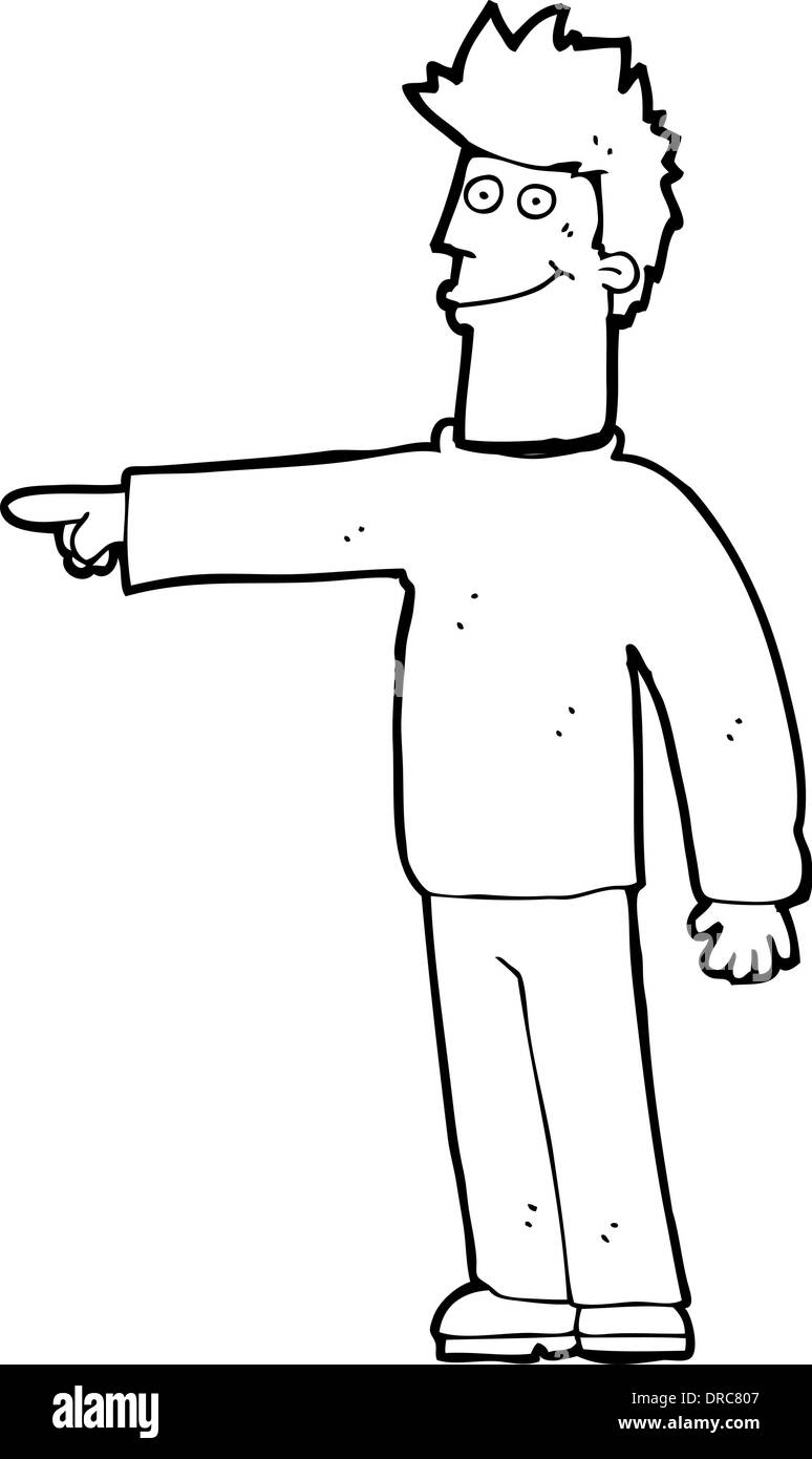 cartoon happy pointing man Stock Vector Image & Art - Alamy