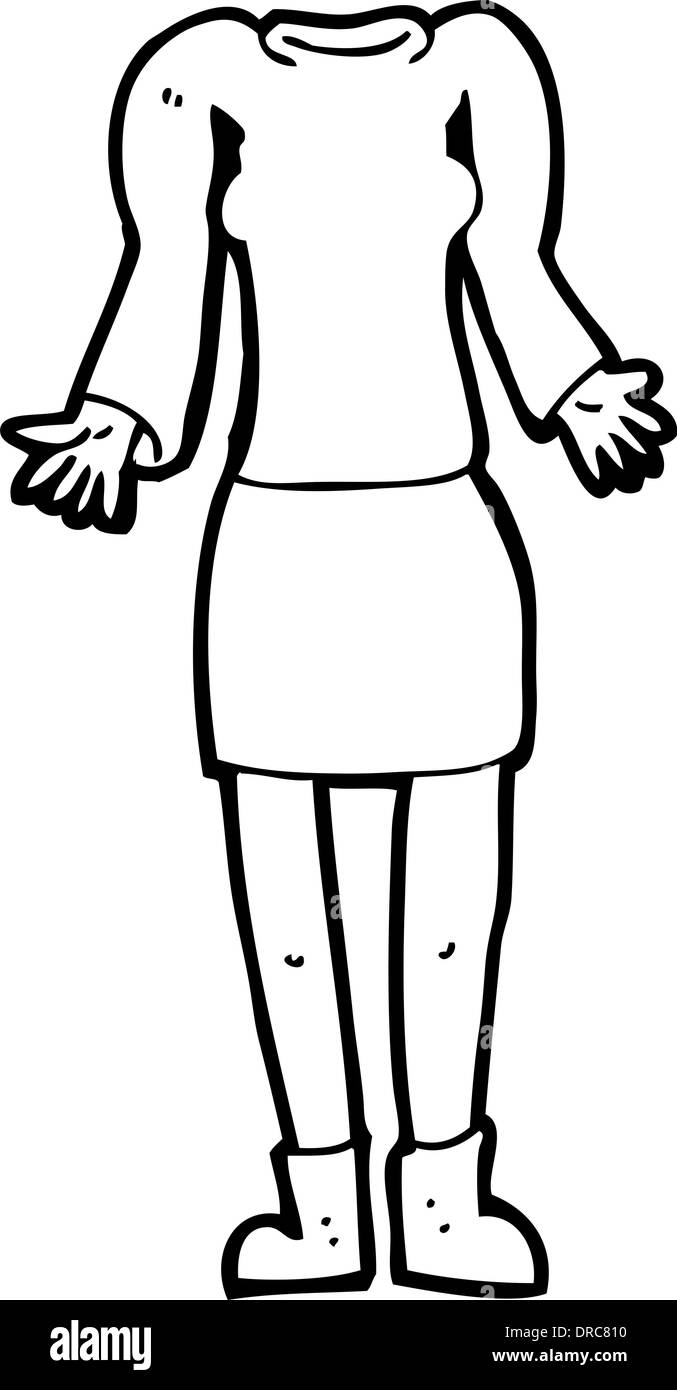 cartoon female body shrugging shoulders (mix and match cartoons or add ...