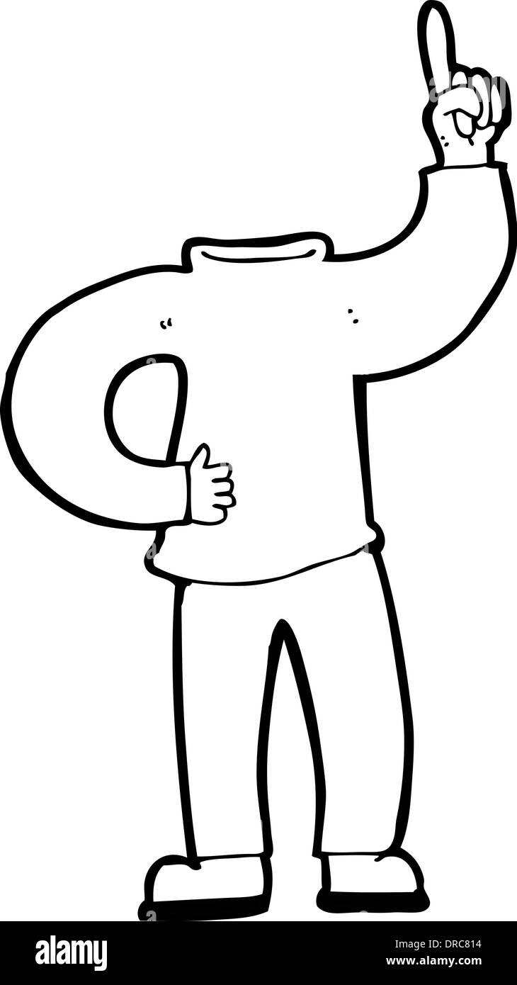 cartoon headless body with raised hand Stock Vector Image & Art - Alamy