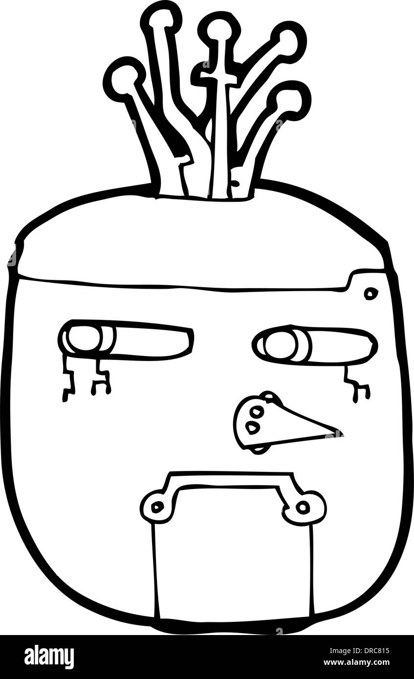 cartoon robot head Stock Vector Image & Art - Alamy