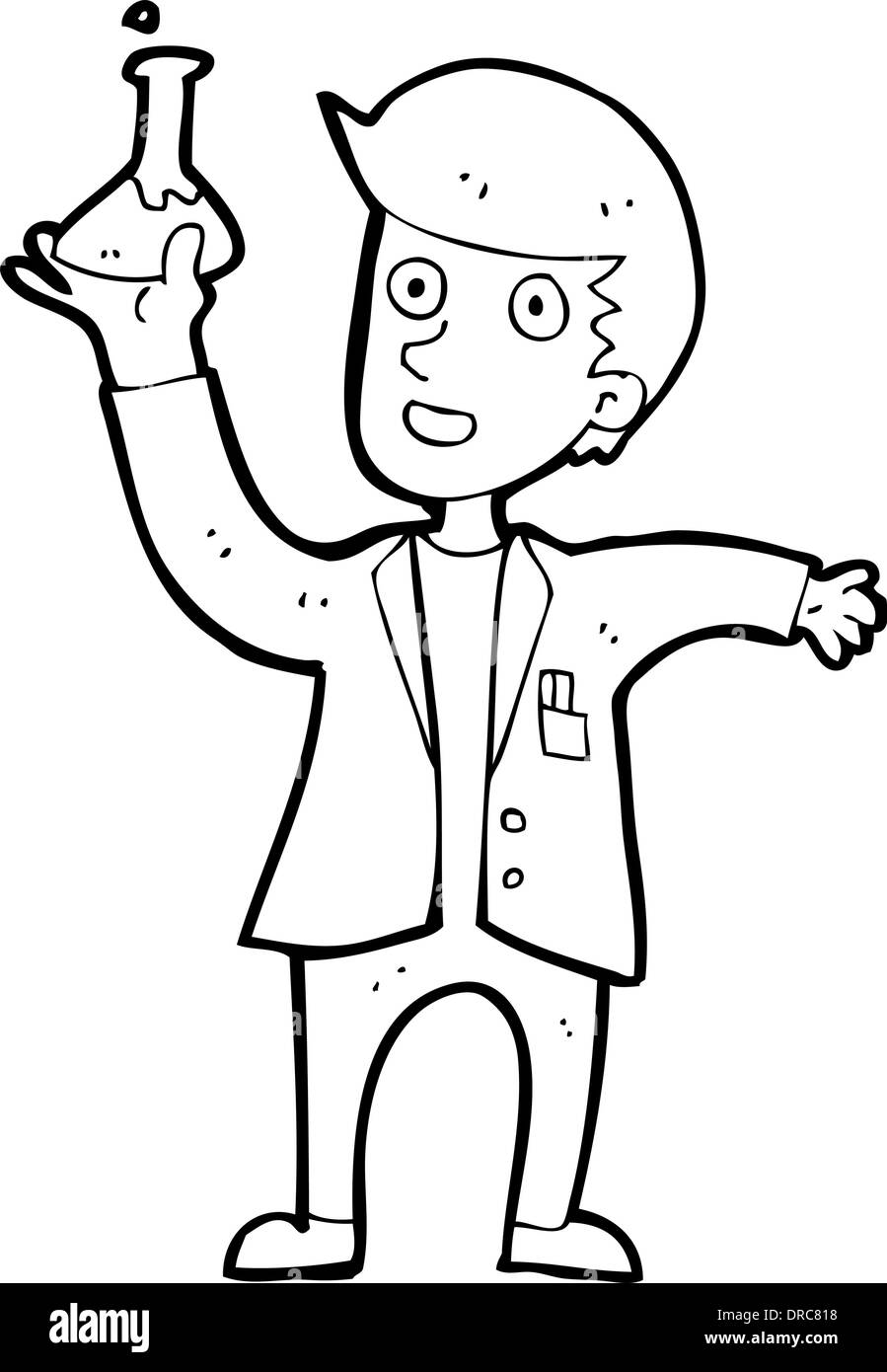 cartoon happy scientist Stock Vector Image & Art - Alamy