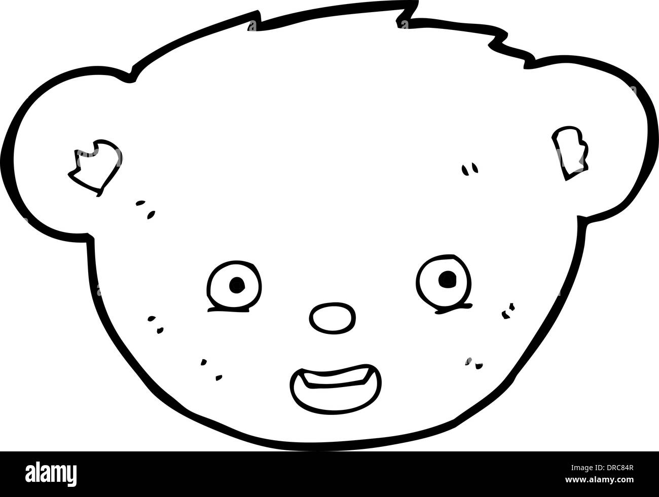Cartoon happy teddy bear face Black and White Stock Photos & Images - Alamy