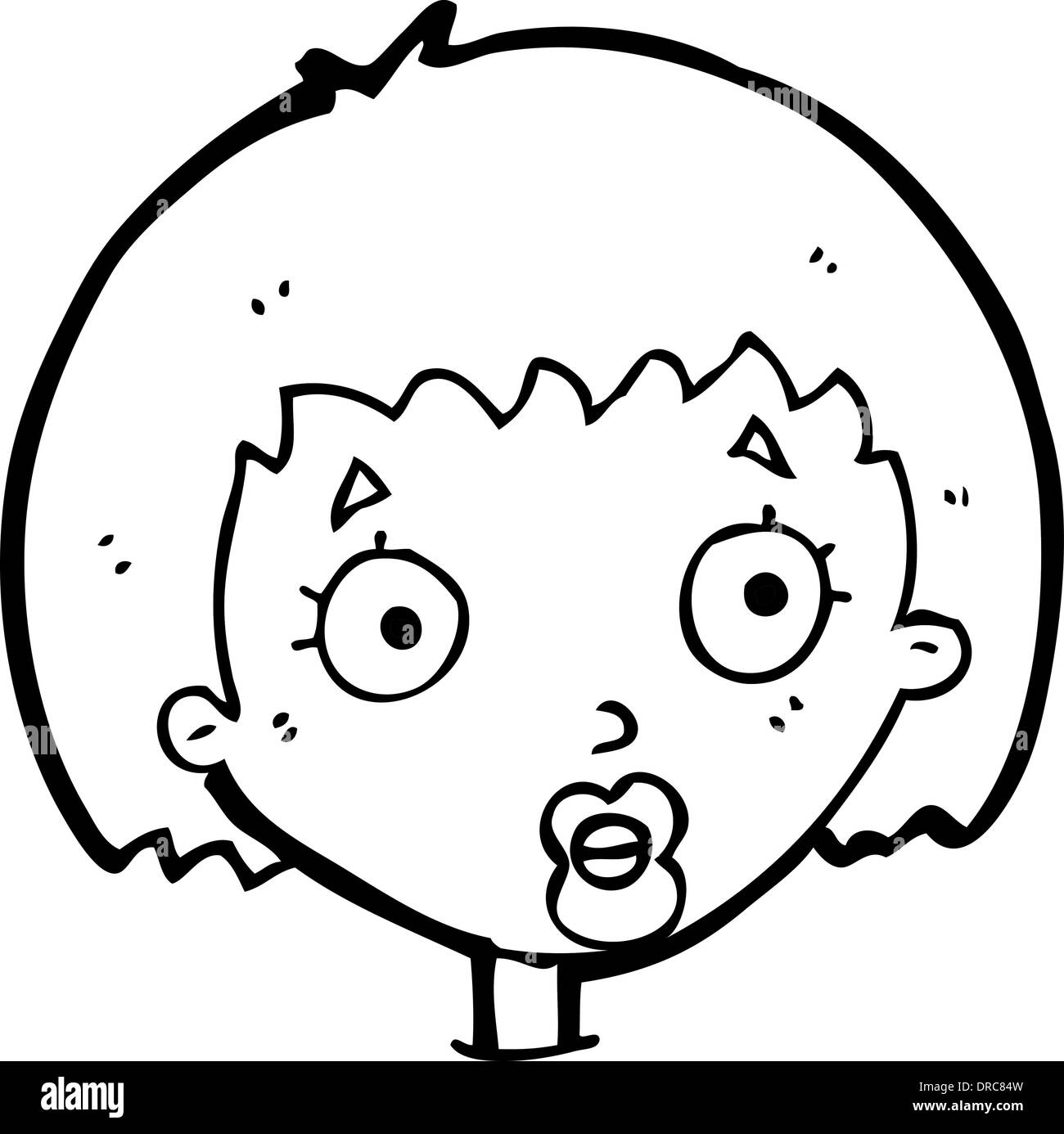 cartoon surprised female face Stock Vector Image & Art - Alamy