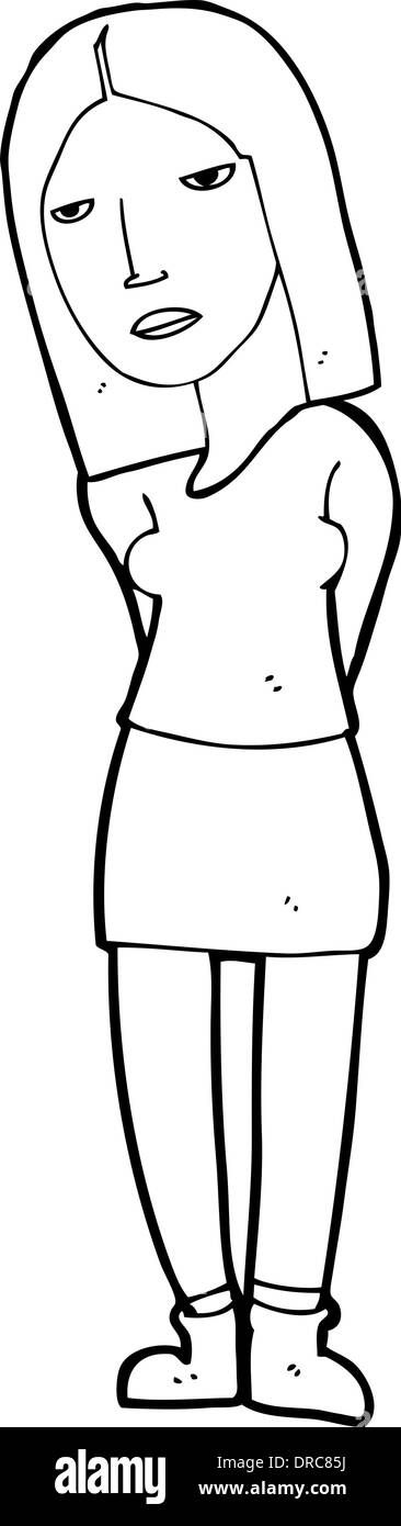 cartoon woman waiting Stock Vector Image & Art - Alamy