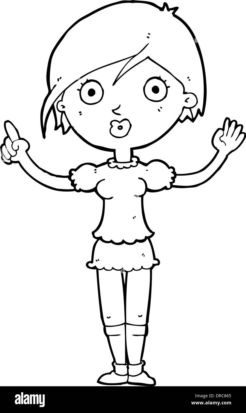 cartoon girl asking question Stock Vector Image & Art - Alamy