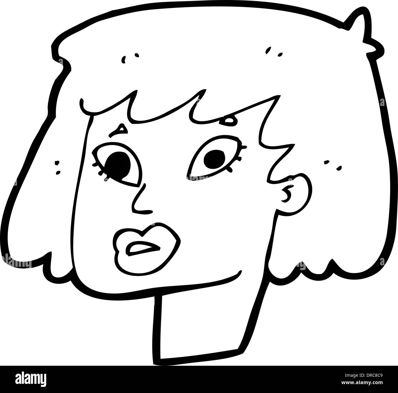 cartoon pretty female face Stock Vector Image & Art - Alamy