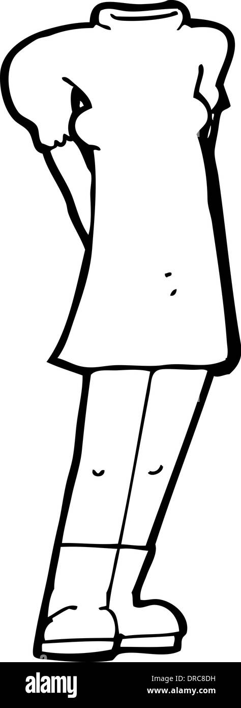 cartoon female body (add photos or mix and match cartoons Stock Vector ...