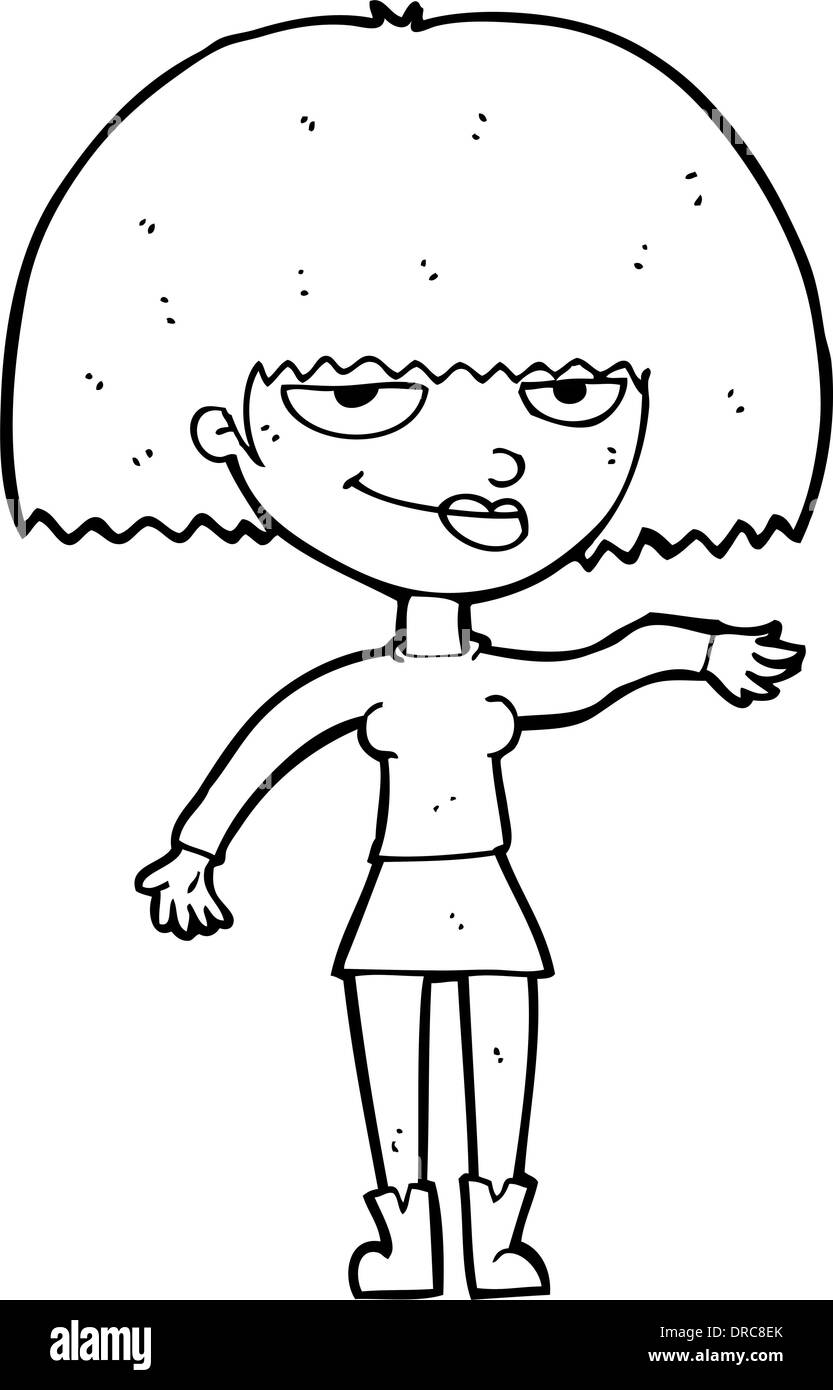 cartoon smug woman making dismissive gesture Stock Vector Image & Art ...