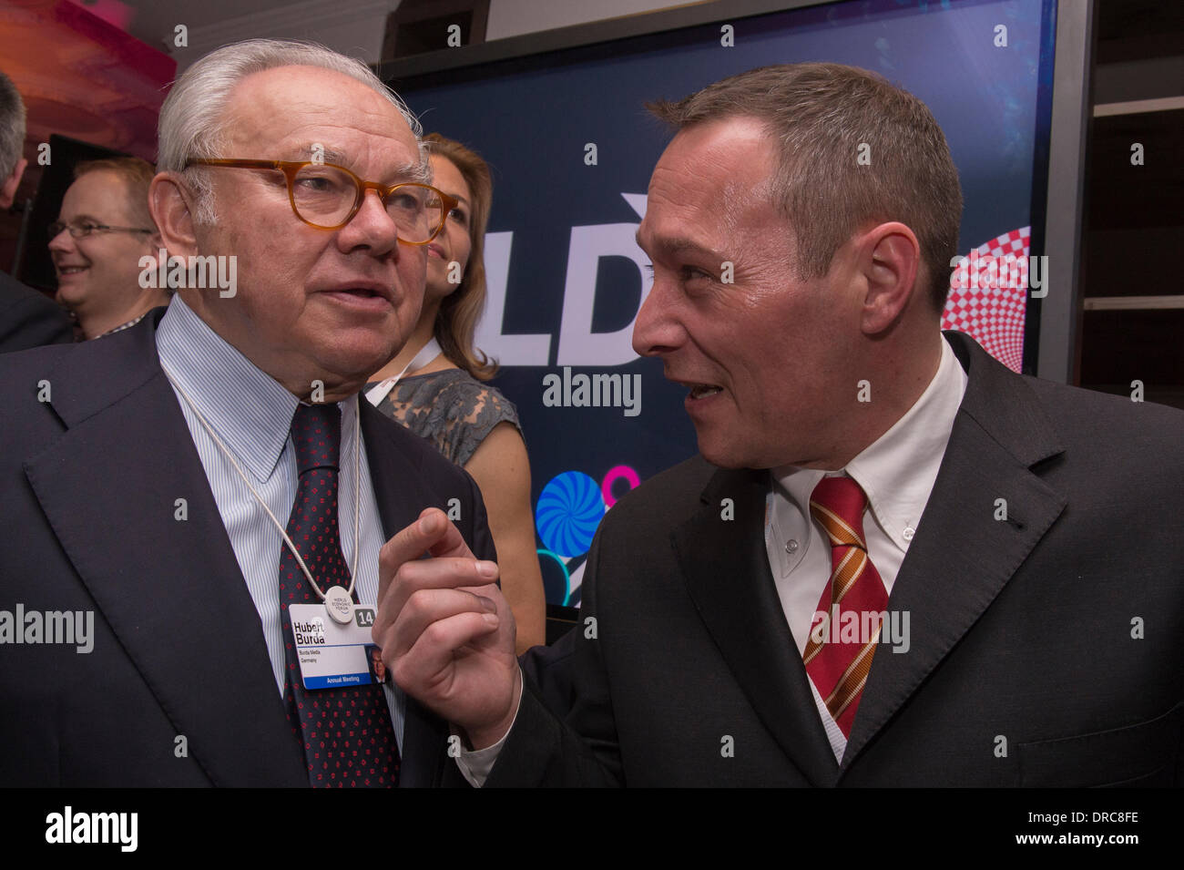 (l-r) Hubert Burda and Kai Asmussen DLD Burda Event at the ...