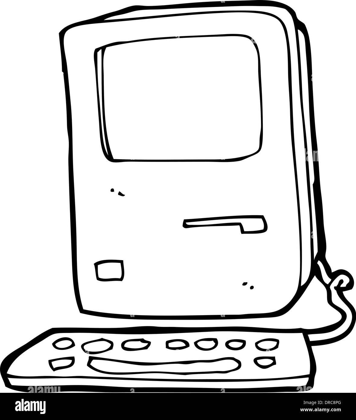 cartoon old computer Stock Vector Image & Art - Alamy