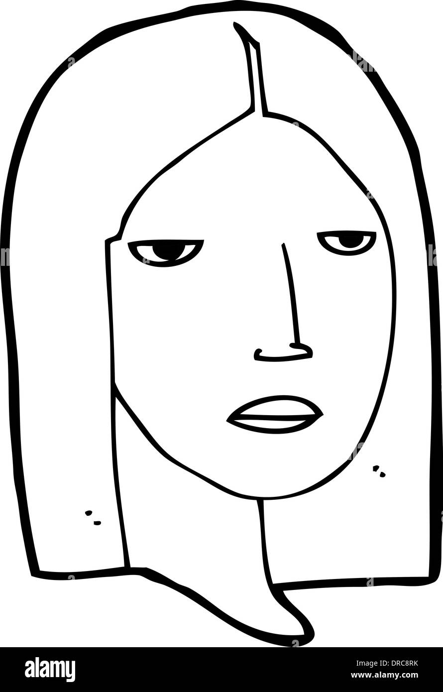 cartoon serious woman Stock Vector Image & Art - Alamy