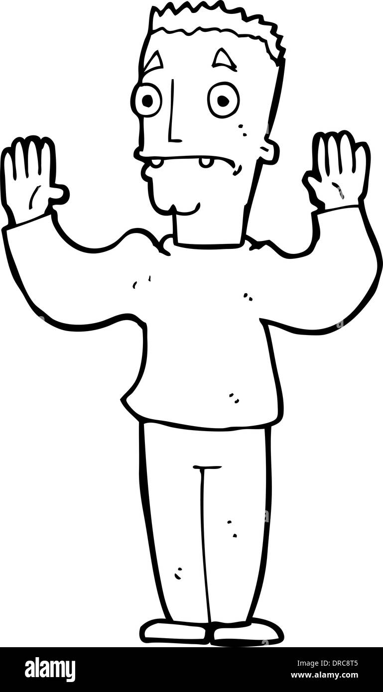 cartoon man surrendering Stock Vector Image & Art - Alamy
