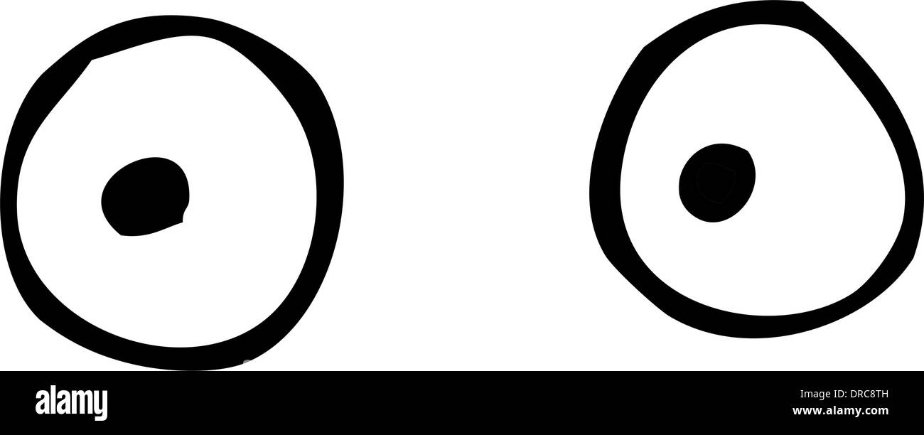 Crazy cartoon eyes Black and White Stock Photos & Images - Alamy