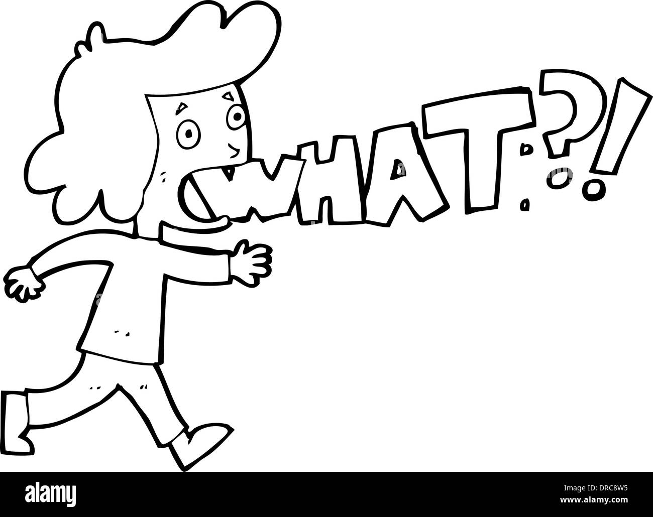 cartoon woman shouting what Stock Vector Image & Art - Alamy