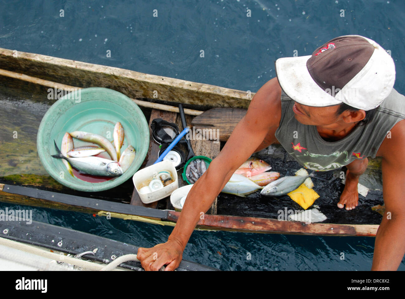 Fisherman in San Blas Islands, Panama Stock Photo - Alamy