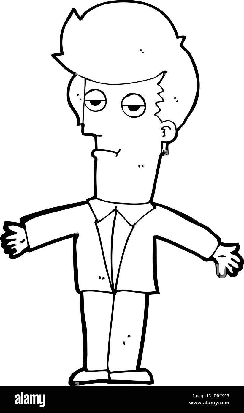 cartoon bored man Stock Vector Image & Art - Alamy