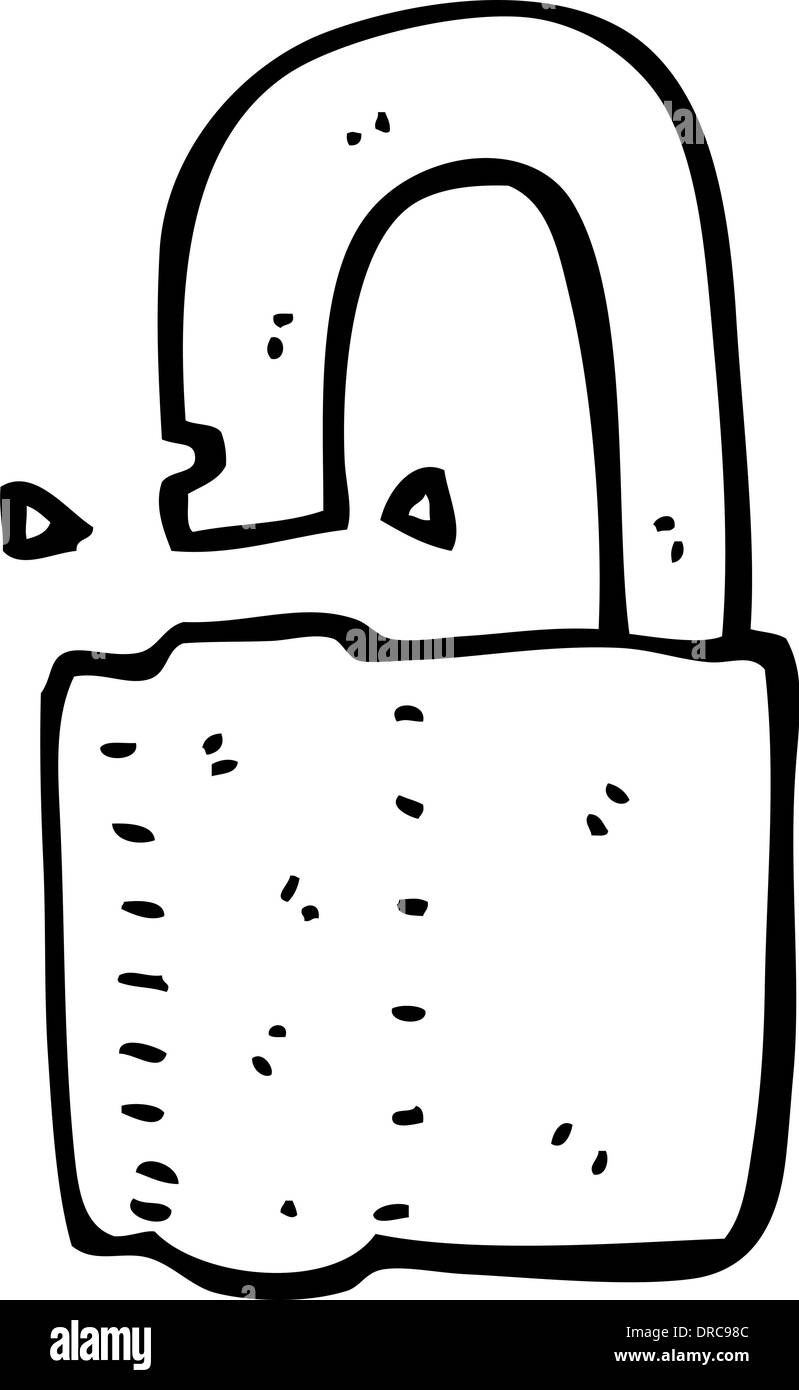 Padlock cartoon Black and White Stock Photos & Images - Alamy