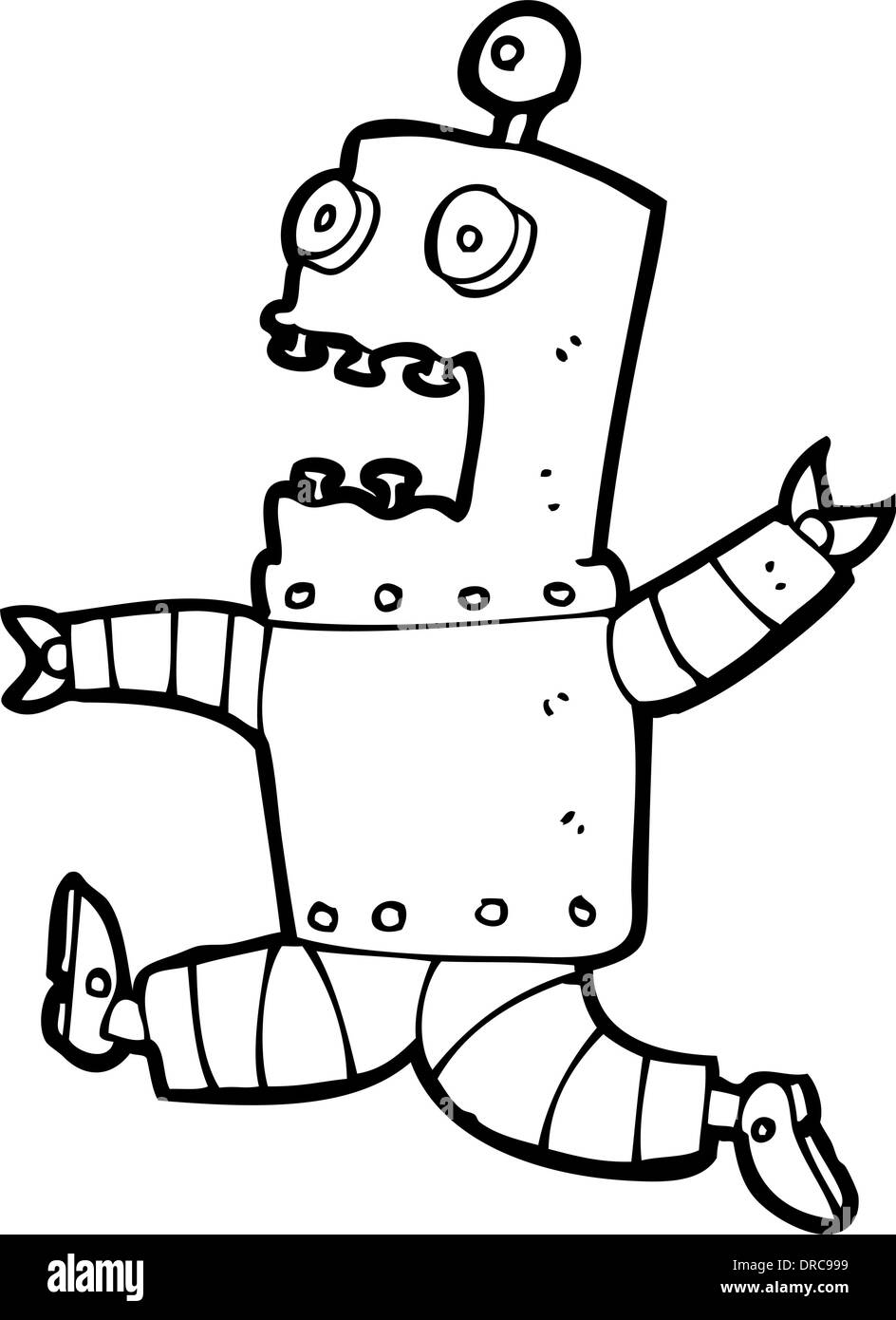 cartoon terrified robot Stock Vector Image & Art - Alamy