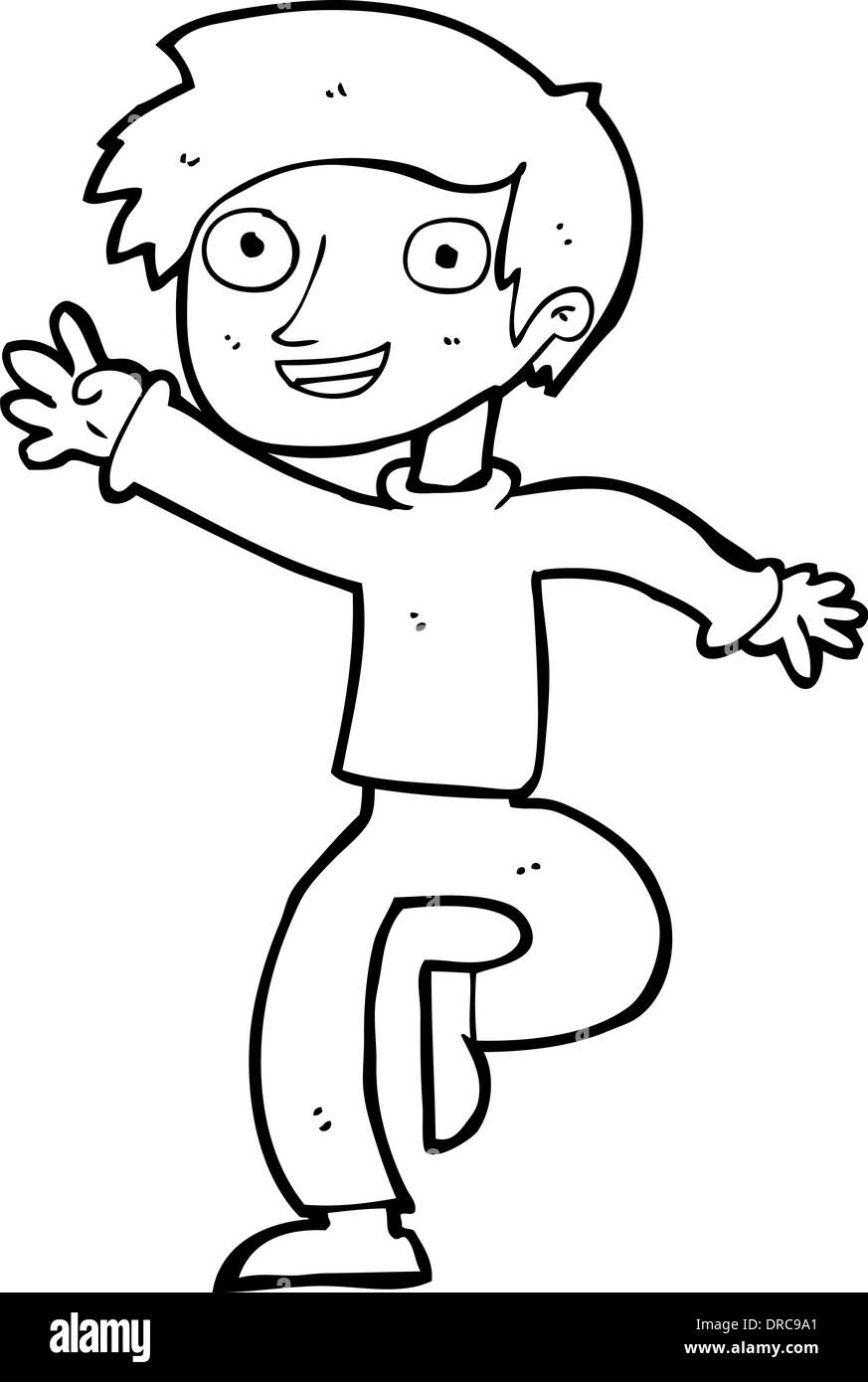 cartoon excited boy dancing Stock Vector Image & Art - Alamy