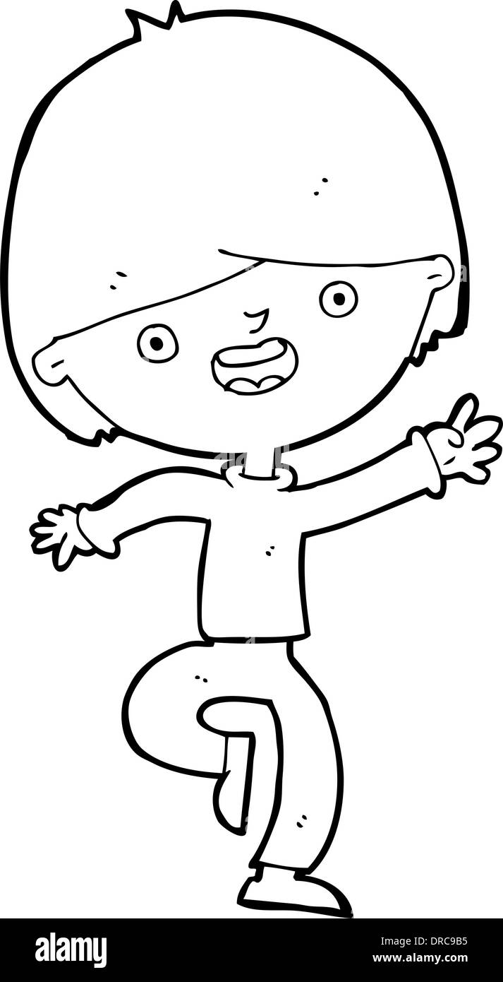 cartoon happy boy dancing Stock Vector Image & Art - Alamy