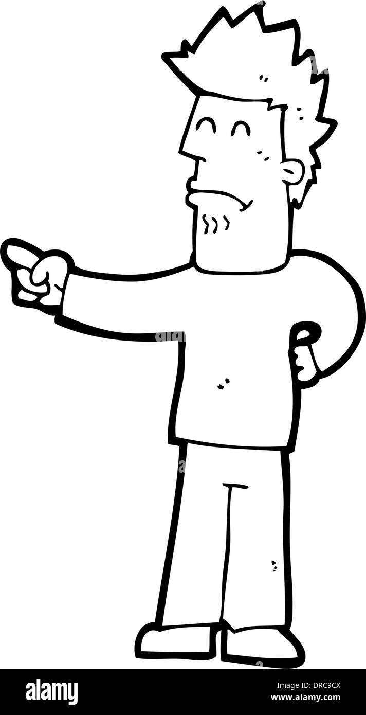 cartoon man pointing Stock Vector Image & Art - Alamy