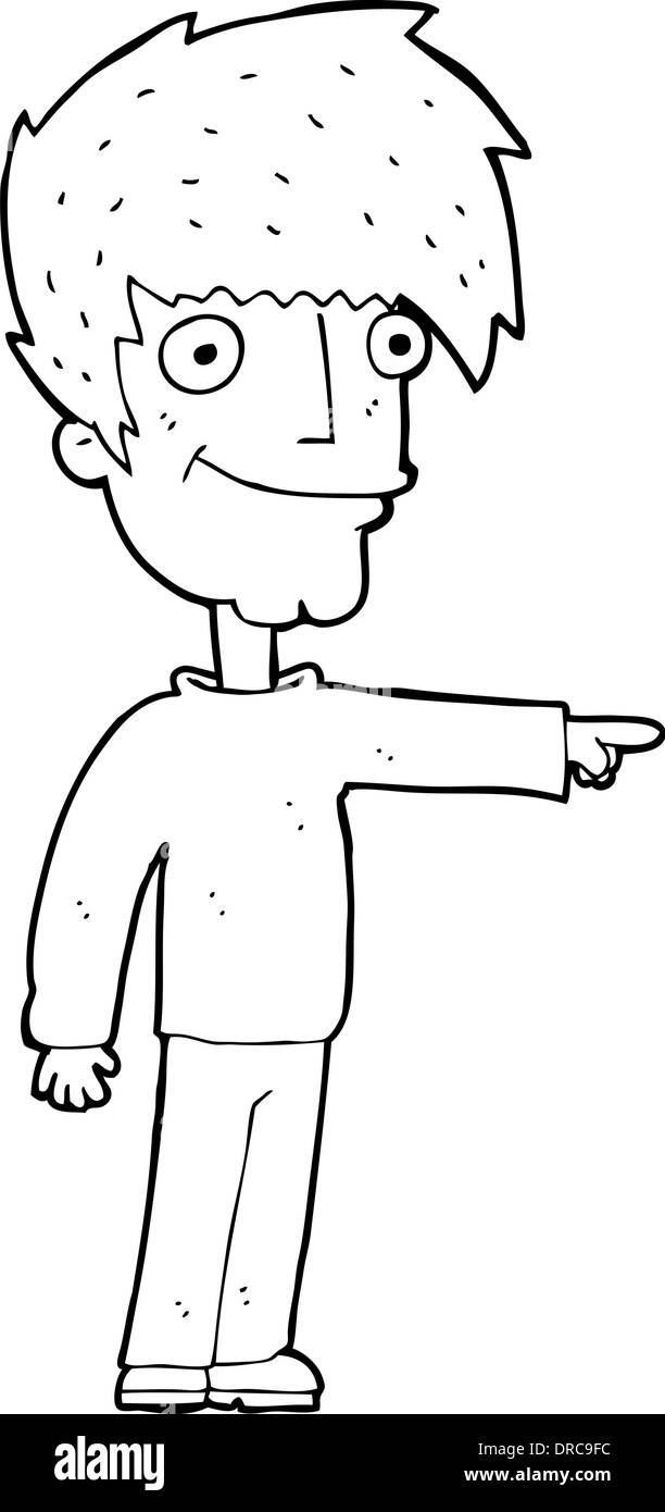 cartoon happy man pointing Stock Vector Image & Art - Alamy