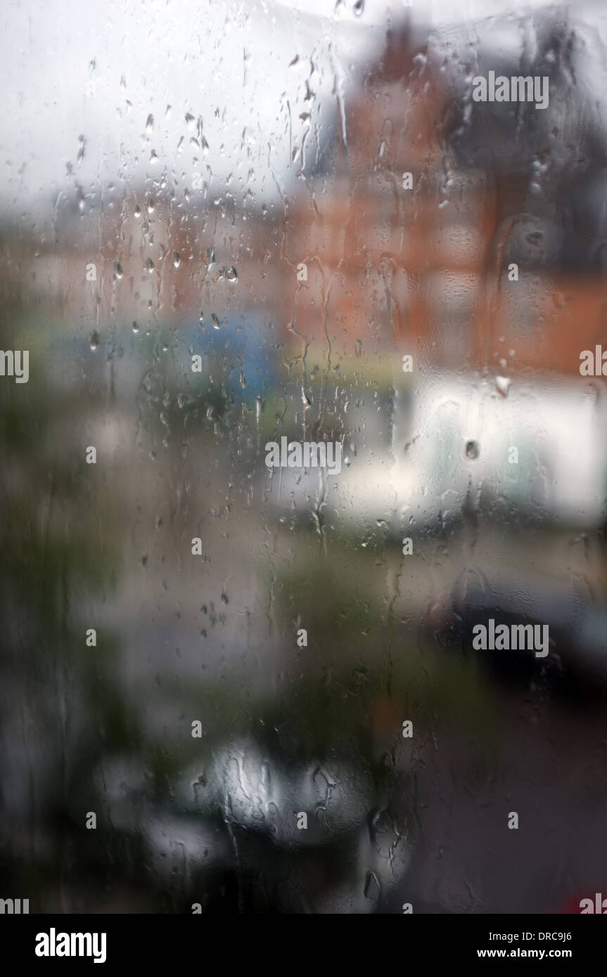 Rain drops on window Stock Photo - Alamy