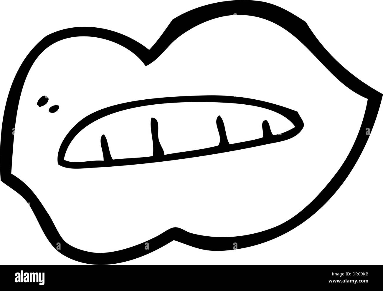 Cartoon lips Black and White Stock Photos & Images - Alamy