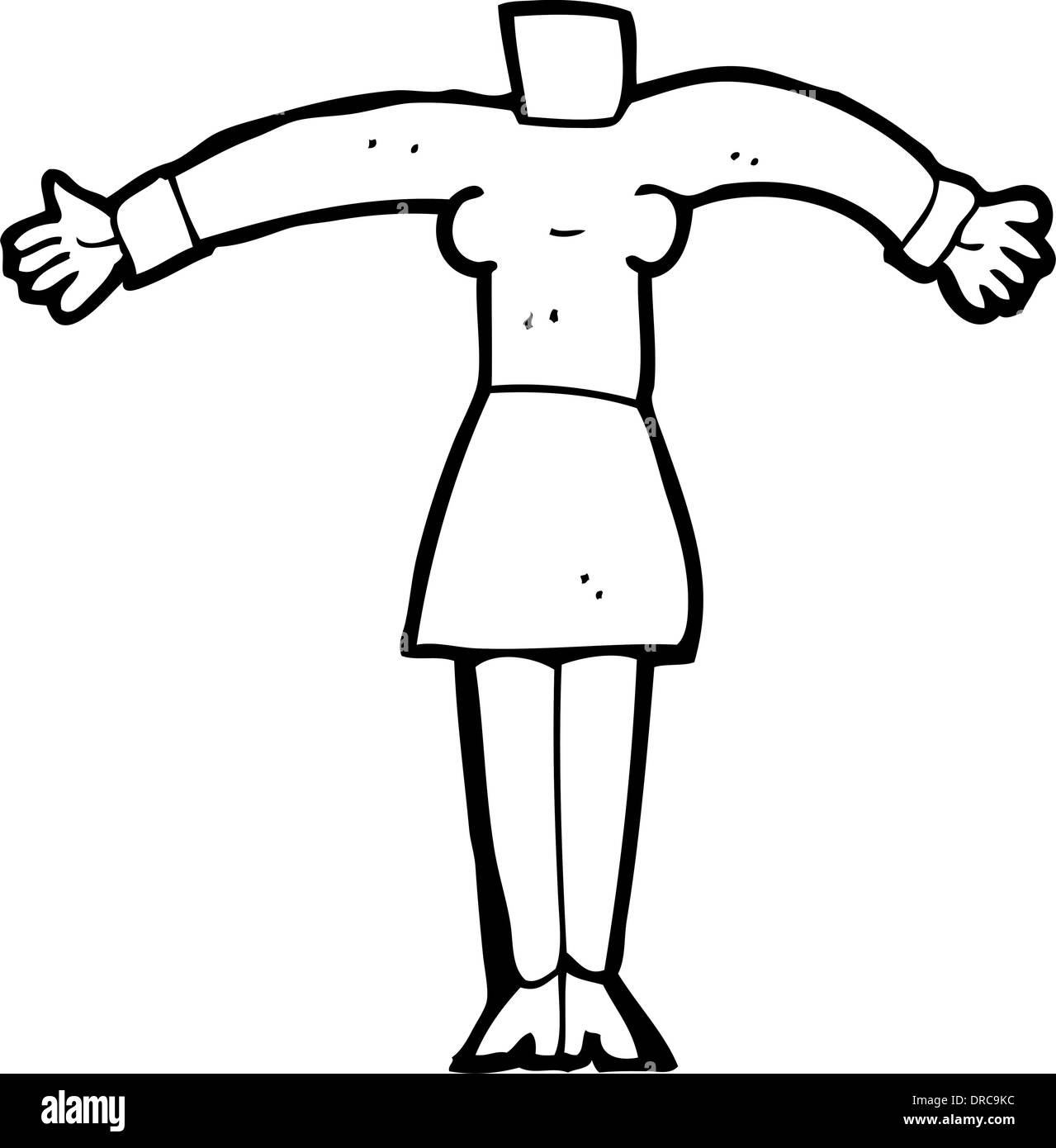 cartoon female body (add photos or mix and match cartoons Stock Vector ...