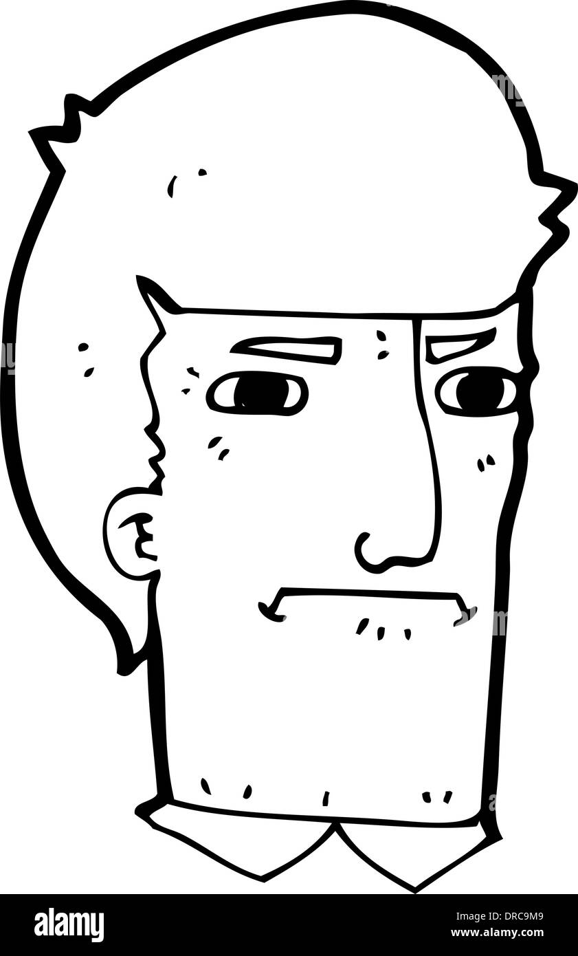 cartoon man narrowing eyes Stock Vector Image & Art - Alamy