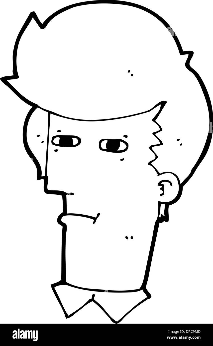 cartoon man narrowing eyes Stock Vector Image & Art - Alamy