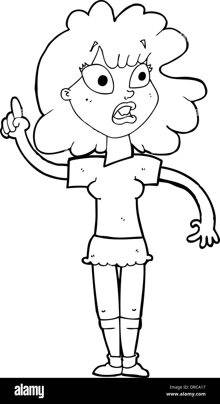 cartoon woman making point Stock Vector Image & Art - Alamy
