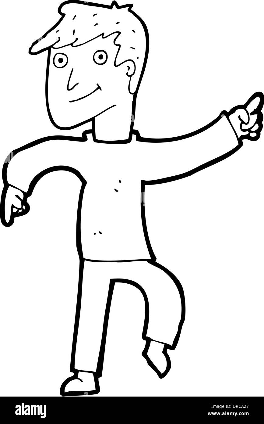 cartoon happy man pointing Stock Vector Image & Art - Alamy
