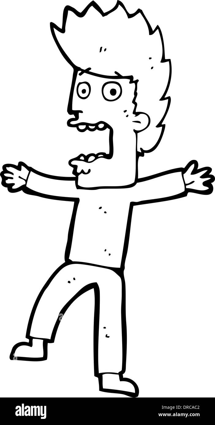 cartoon terrified man Stock Vector Image & Art - Alamy