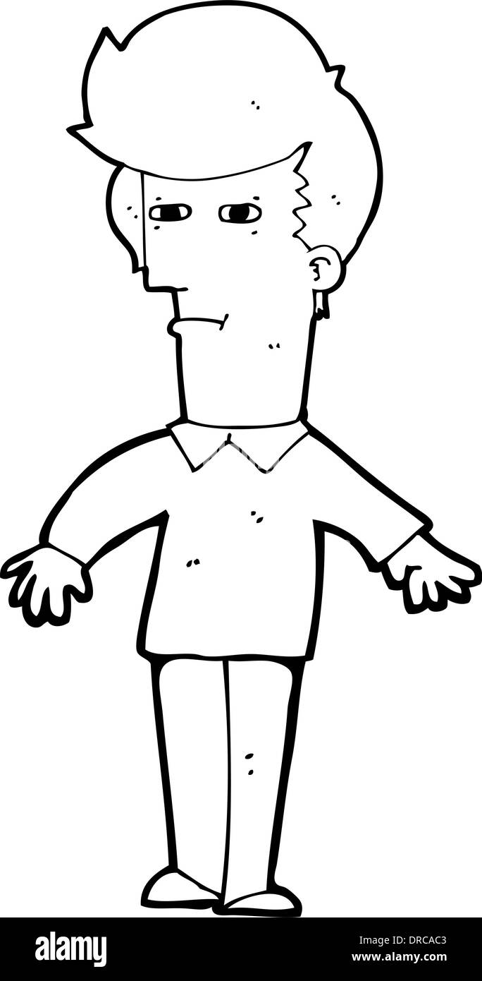 cartoon suspicious man Stock Vector Image & Art - Alamy