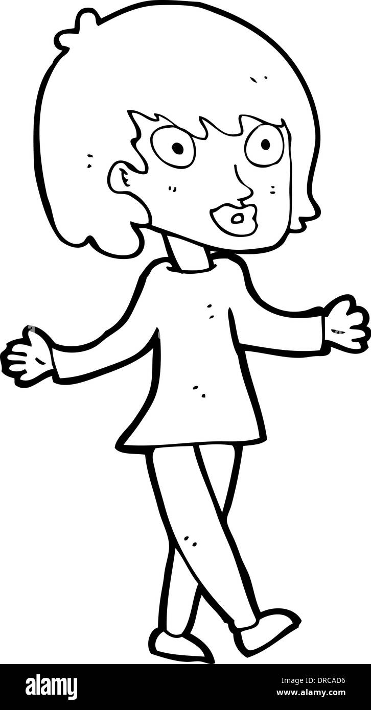 cartoon woman with open arms Stock Vector Image & Art - Alamy