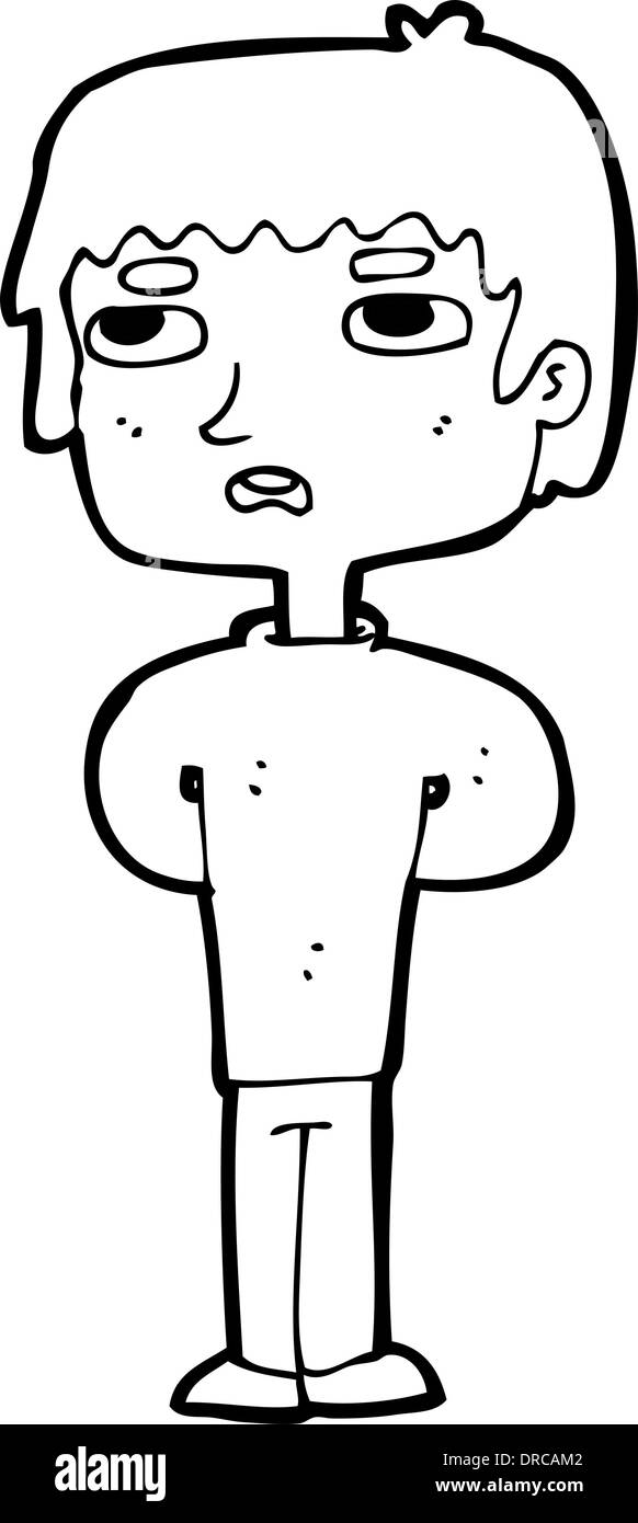 Cartoon unhappy man Black and White Stock Photos & Images - Alamy