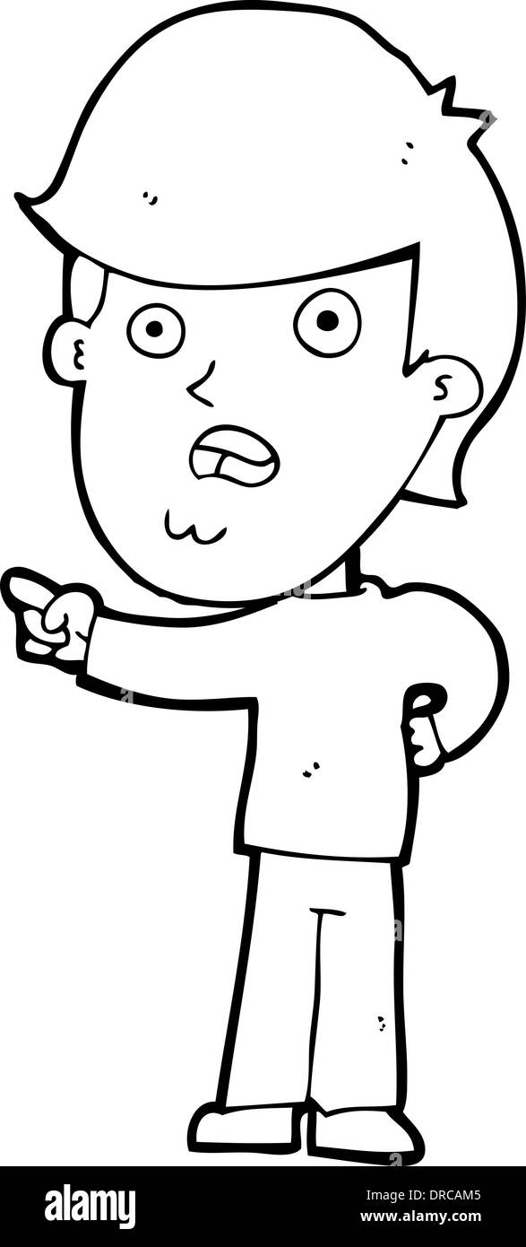 cartoon shocked man pointing Stock Vector Image & Art - Alamy