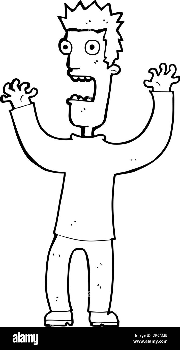 cartoon terrified man Stock Vector Image & Art - Alamy