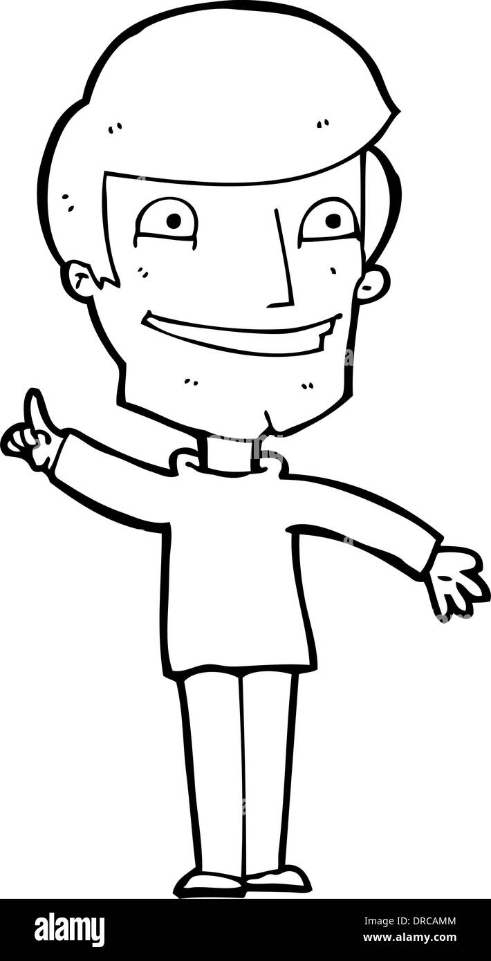 cartoon grinning man with idea Stock Vector Image & Art - Alamy