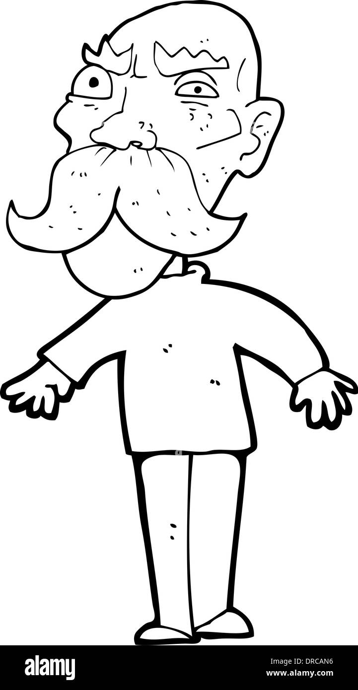 Angry Old Man Drawing