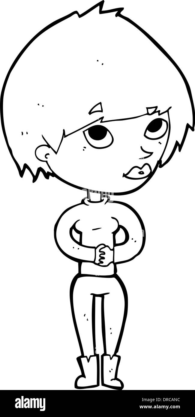 cartoon woman considering Stock Vector Image & Art - Alamy